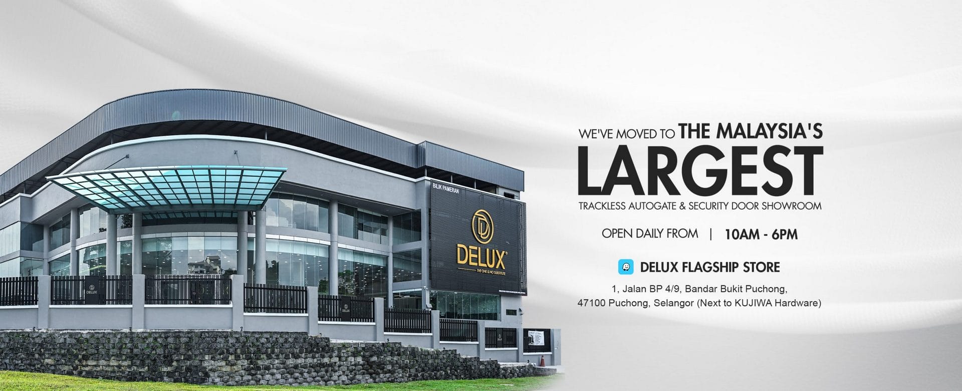 Trackless Autogate, Aluminium Security Door & Safety Door - DELUX